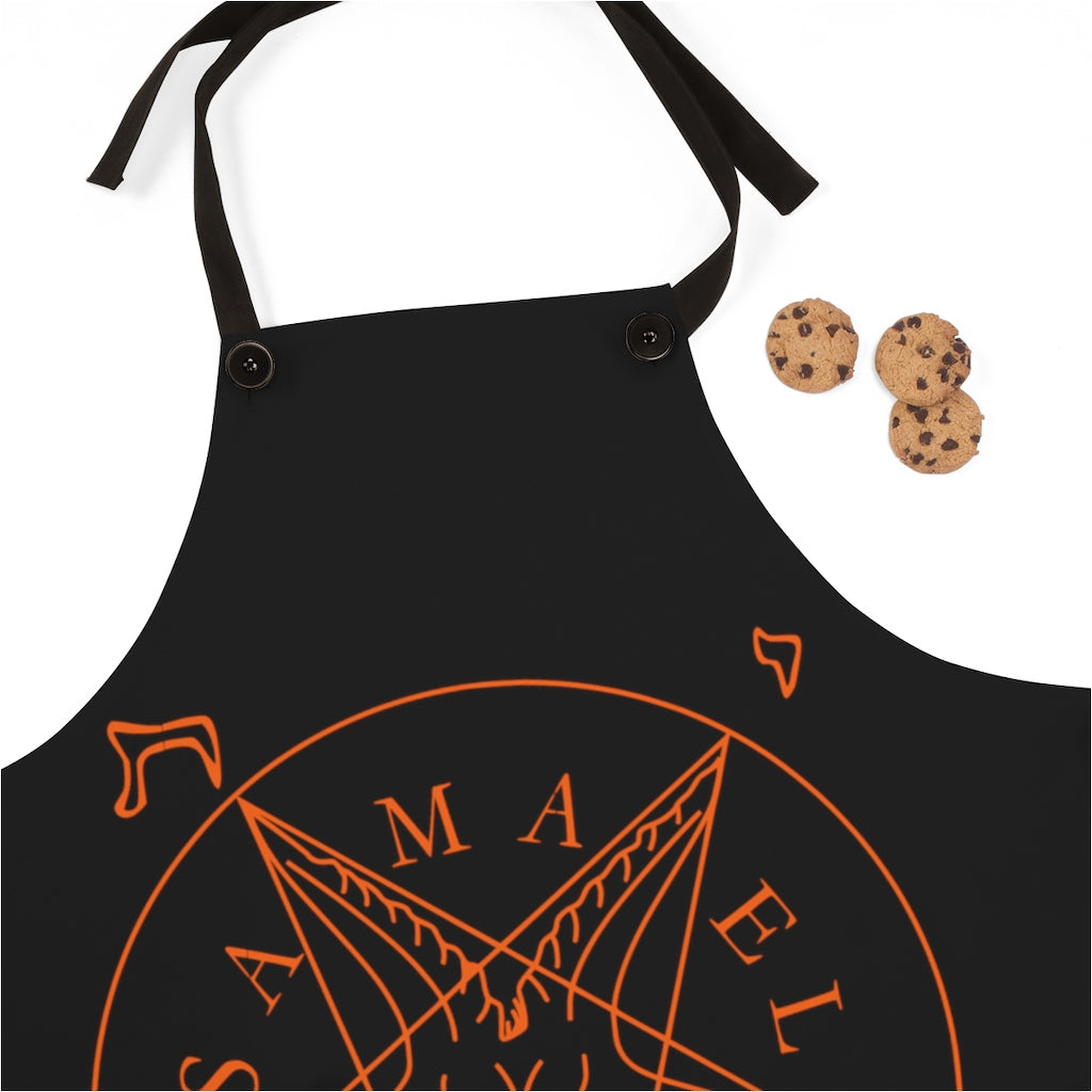 Sigil Of Baphomet Orange & Black Apron – Left Hand Craft