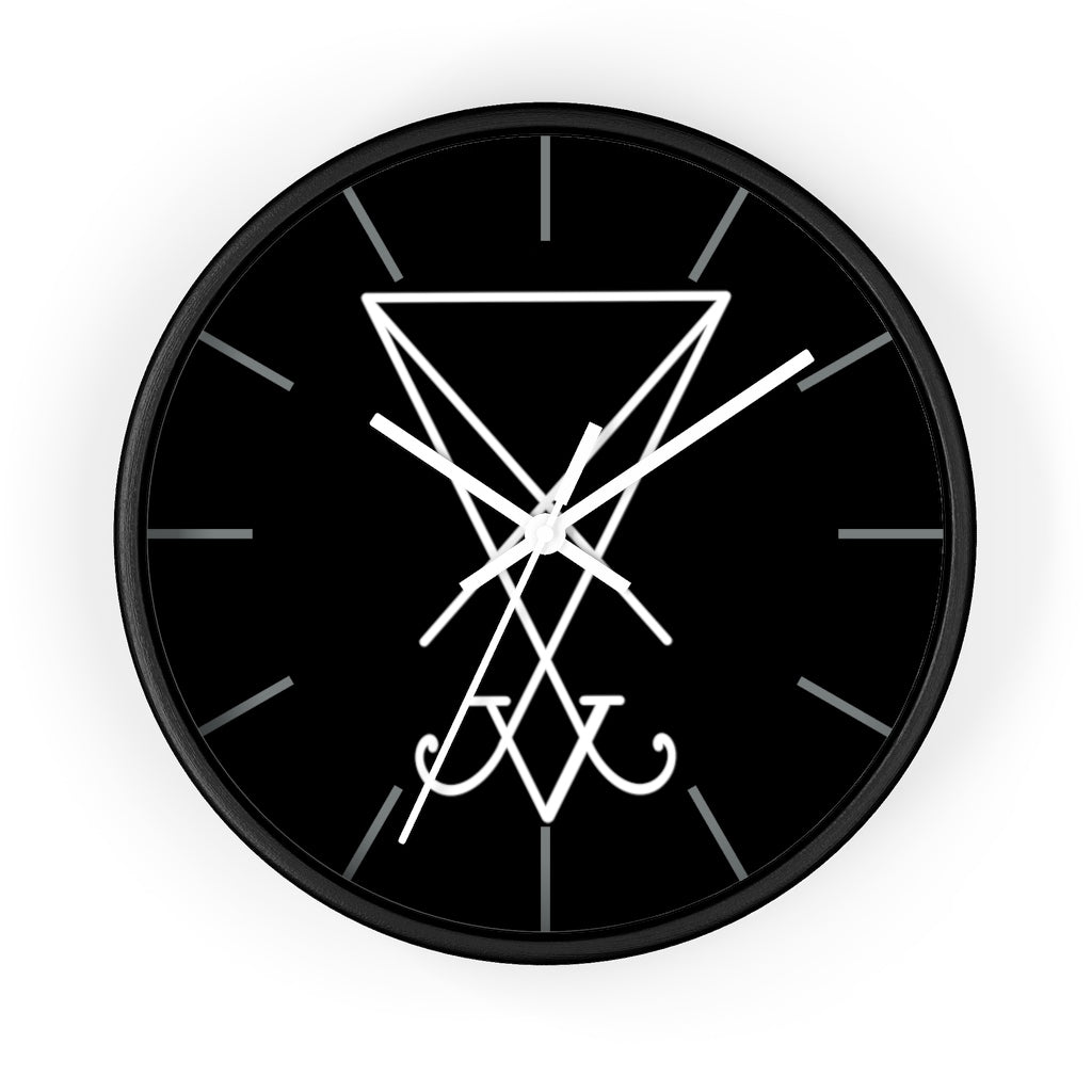 Sigil of Lucifer Wall Clock – Left Hand Craft